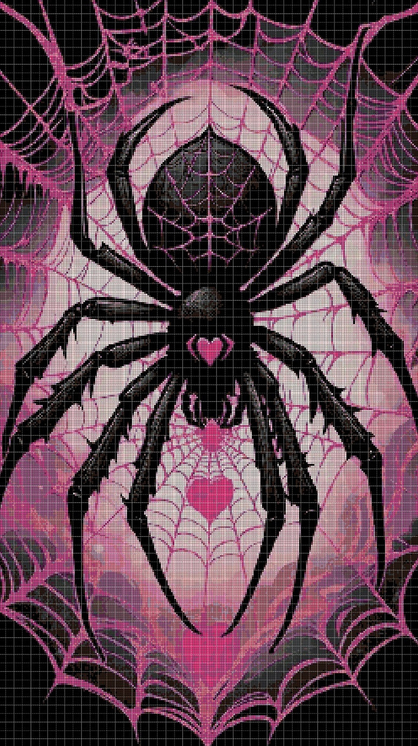 Love Spider Cross Stitch Pattern in Pdf DMC - Etsy