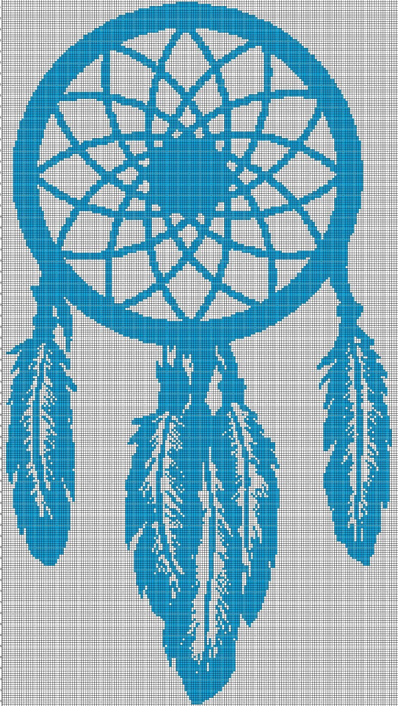 Dream Catcher Silhouette Cross Stitch Pattern in Pdf - Etsy