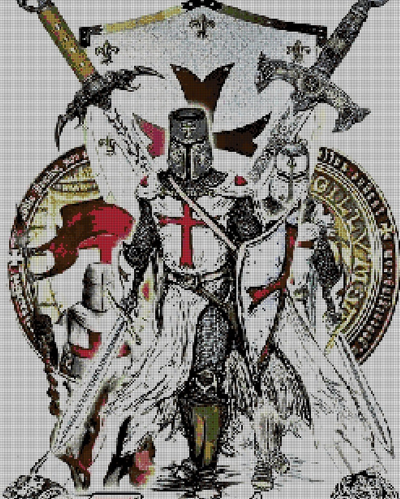 Crusaders Cross Stitch Pattern in Pdf DMC - Etsy