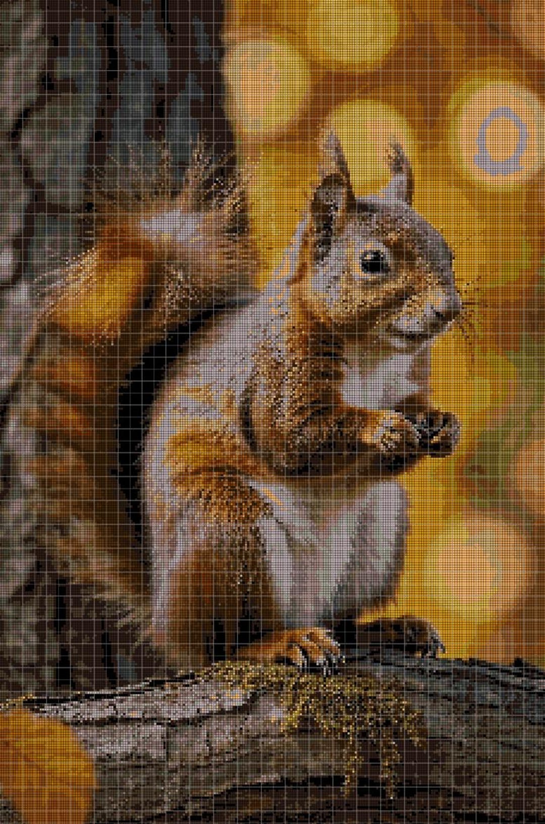 Squirrel 2 Cross Stitch Pattern in Pdf DMC - Etsy