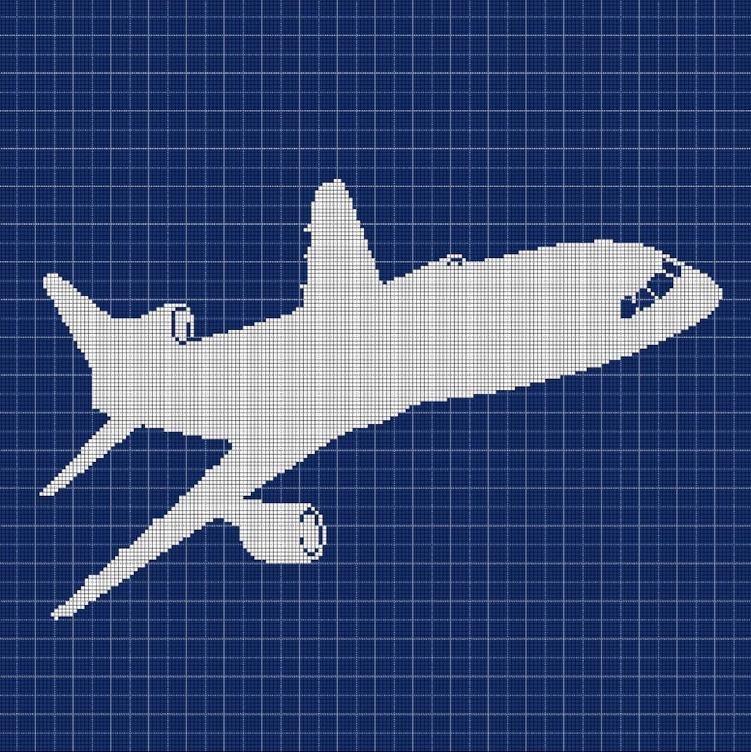 Airplane 3 Silhouette Cross Stitch Pattern in Pdf - Etsy
