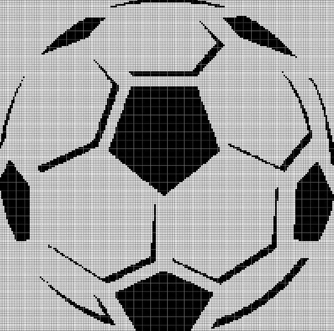 Soccer Ball Silhouette Cross Stitch Pattern in Pdf - Etsy