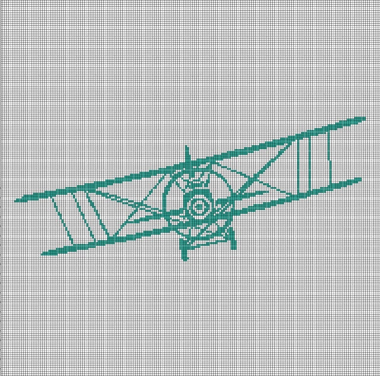 Airplane Silhouette Cross Stitch Pattern in Pdf - Etsy