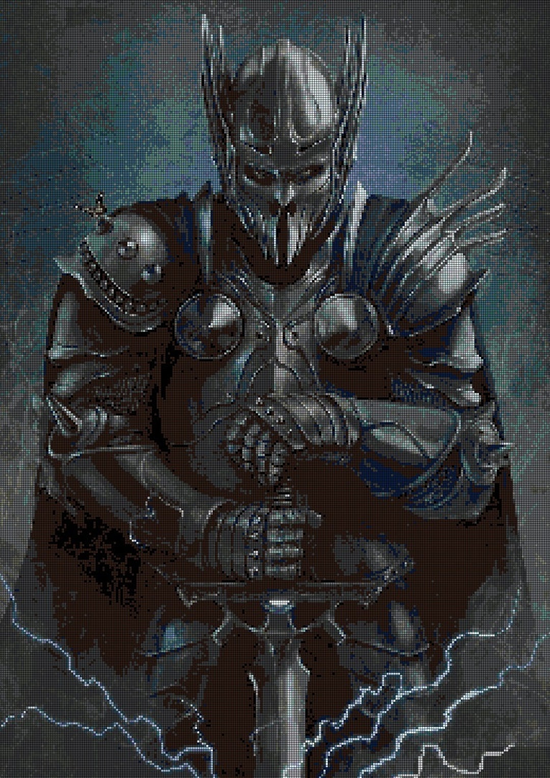 Knight Cross Stitch Pattern in Pdf DMC - Etsy