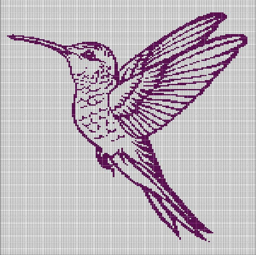 CROCHET! Hummingbird Crochet Afghan Pattern Graph - Etsy