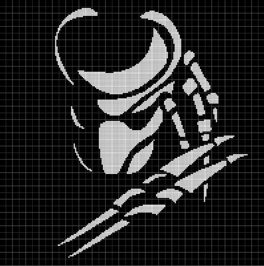 Predator Silhouette Cross Stitch Pattern in Pdf - Etsy