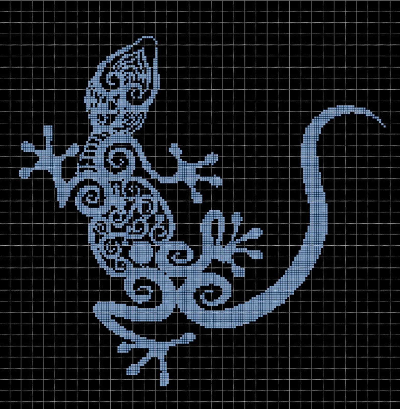 Art Gecco Silhouette Cross Stitch Pattern in Pdf - Etsy