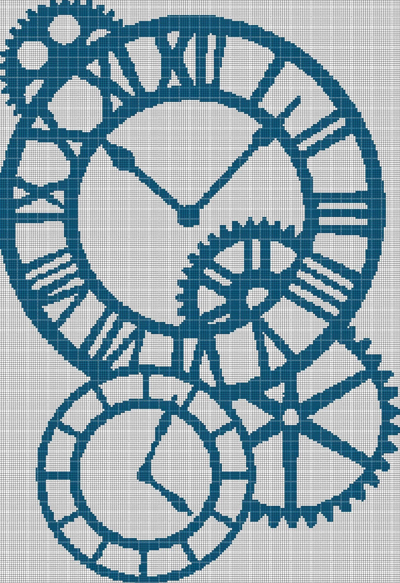 Clocks Silhouette Cross Stitch Pattern in Pdf - Etsy