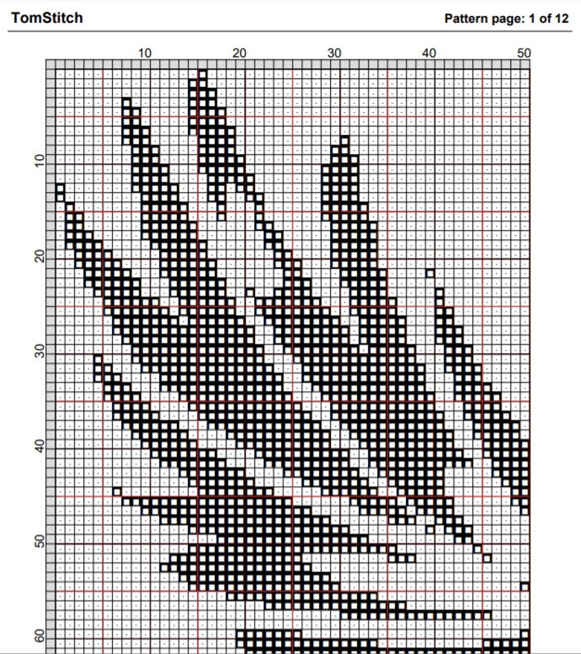 Raven Silhouette Cross Stitch Pattern in Pdf - Etsy