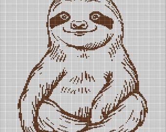 Sloth 5 Crochet Afghan Pattern Graph - Etsy