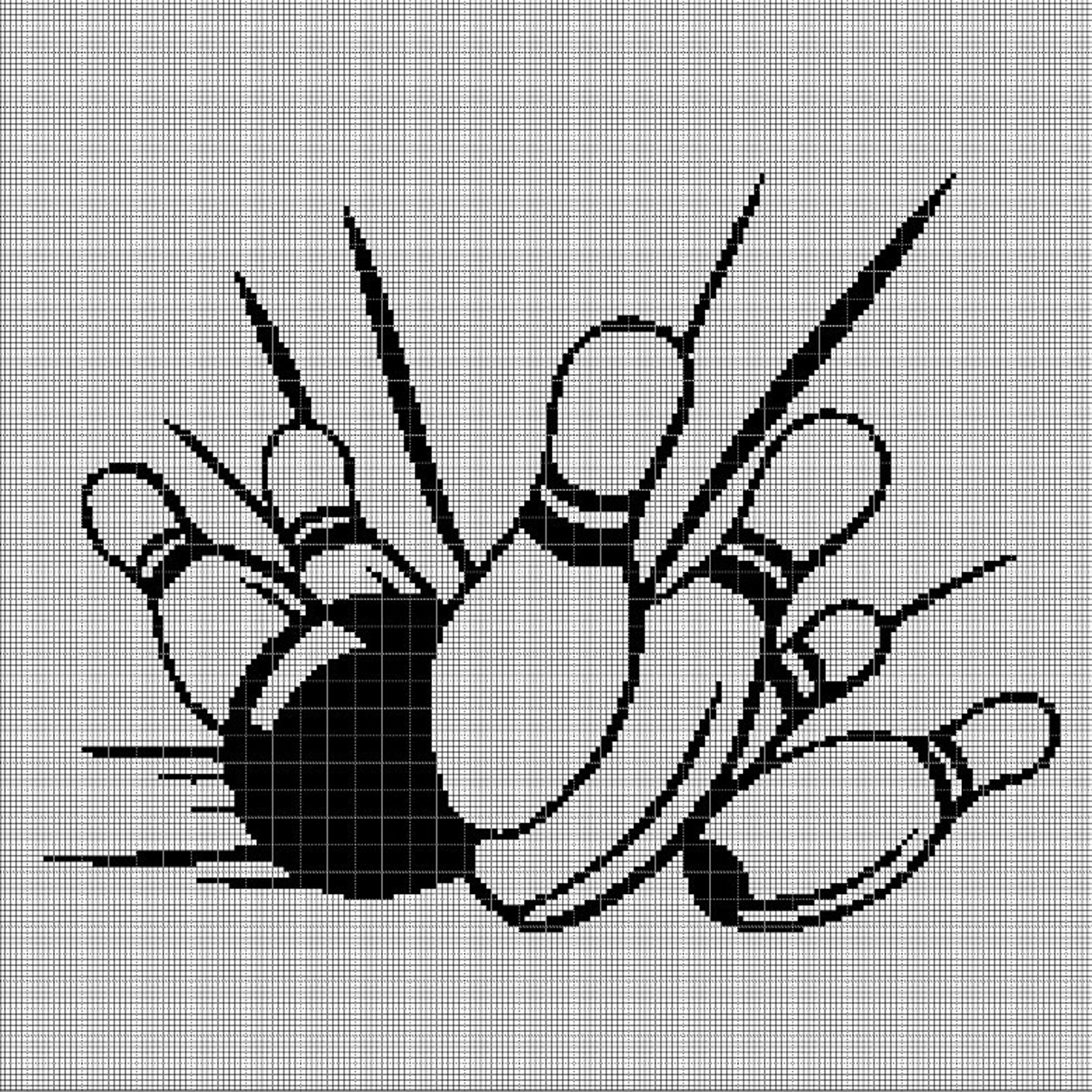 Bowling Silhouette Cross Stitch Pattern in Pdf - Etsy