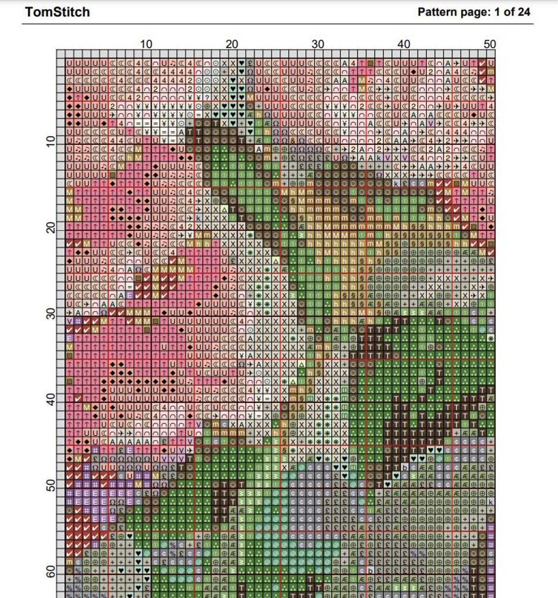 Rabbit Cross Stitch Pattern in Pdf DMC - Etsy