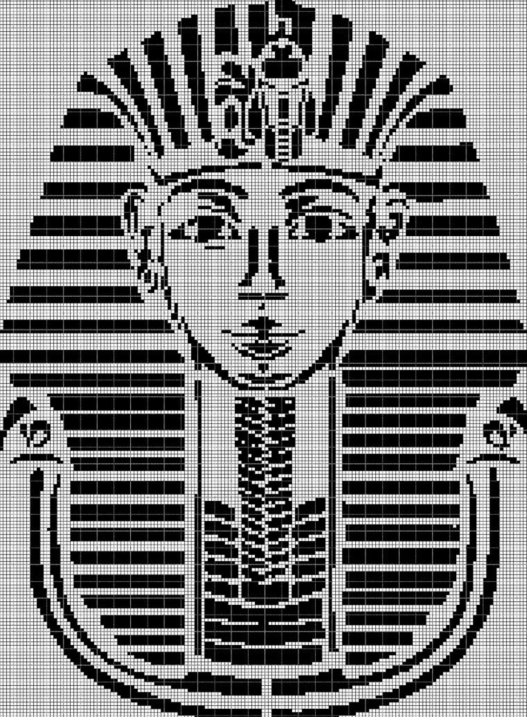 Tutankhamun Silhouette Cross Stitch Pattern in Pdf - Etsy