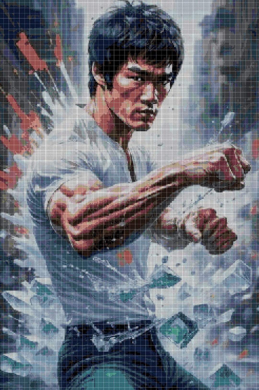 Bruce Lee Cross Stitch Pattern in Pdf DMC - Etsy