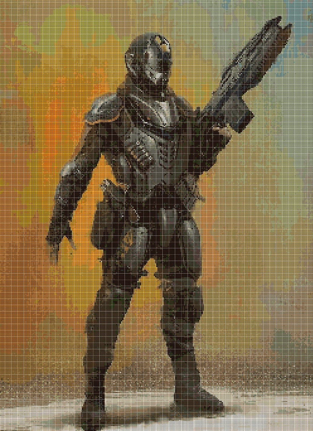 Modern Warrior 1 Cross Stitch Pattern in Pdf DMC - Etsy