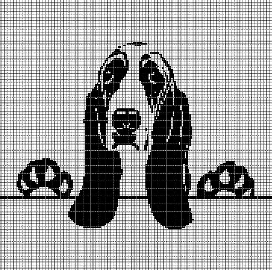 Basset Hound Silhouette Cross Stitch Pattern in Pdf - Etsy