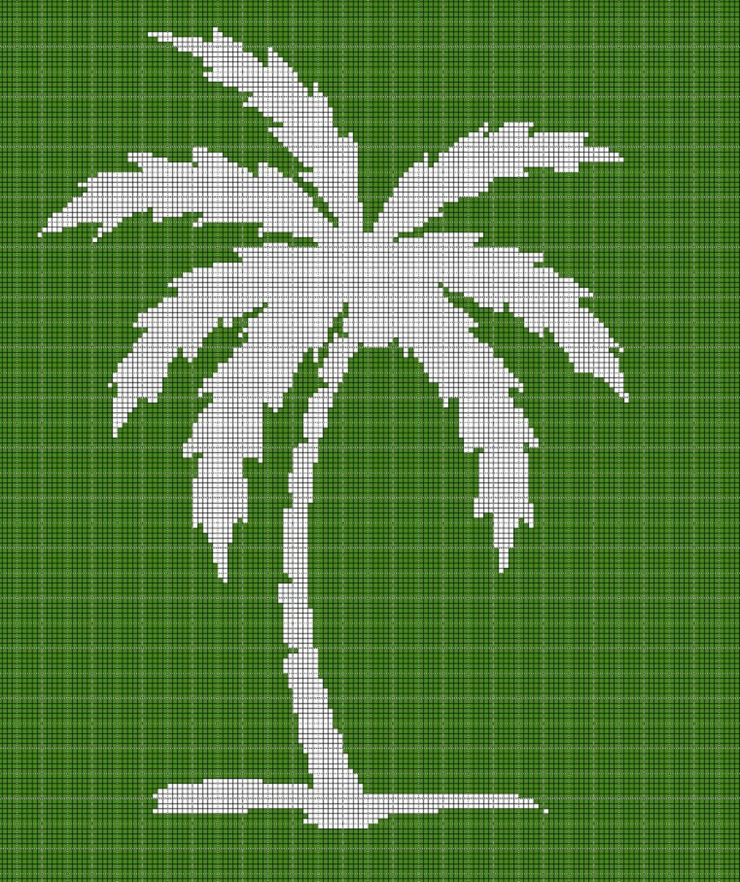 Palm Tree Silhouette Cross Stitch Pattern in Pdf - Etsy