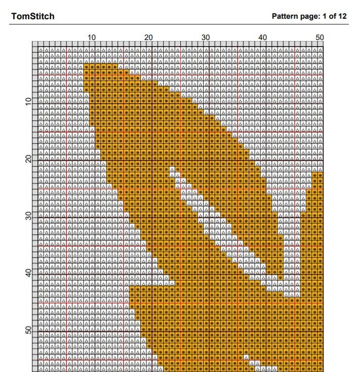 Yellow Flowers Silhouette Cross Stitch Pattern in Pdf - Etsy