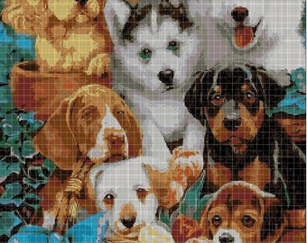 Dog on a Walk (500x500 Stitches), DMC Cross Stitch Pattern, Pdf/xsd - Etsy