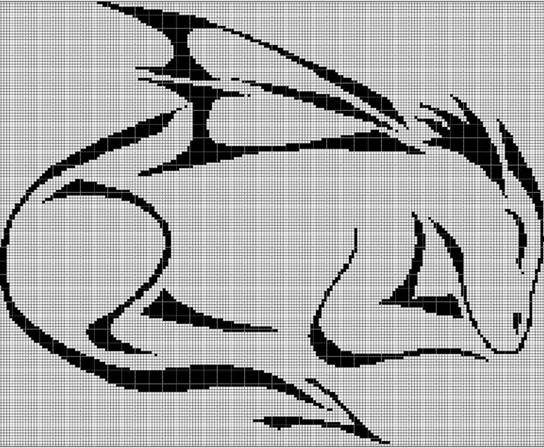 Sleeping Dragon Silhouette Cross Stitch Pattern in Pdf - Etsy