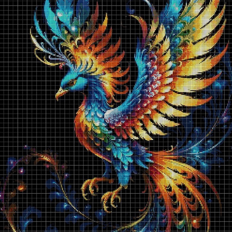 Phoenix Cross Stitch - Etsy