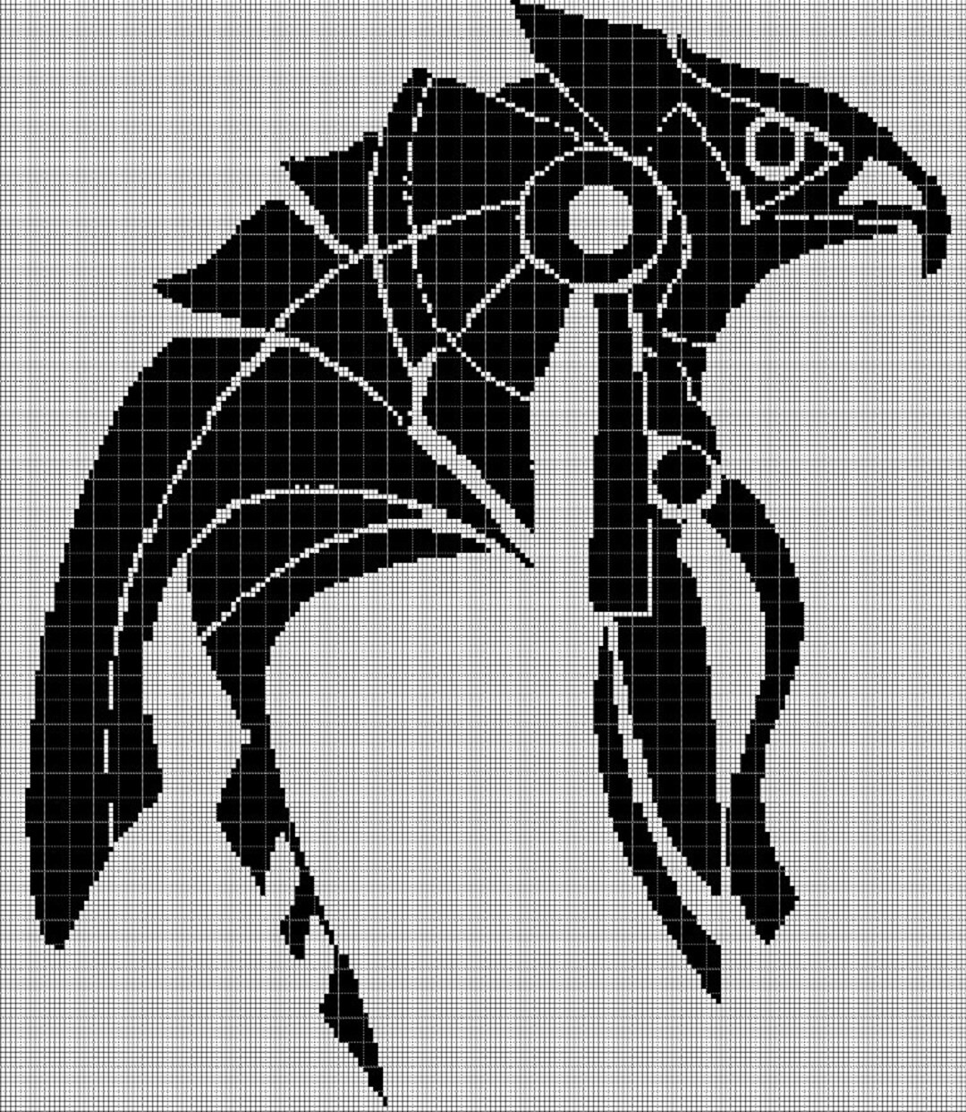 Horus Silhouette Cross Stitch Pattern in Pdf - Etsy
