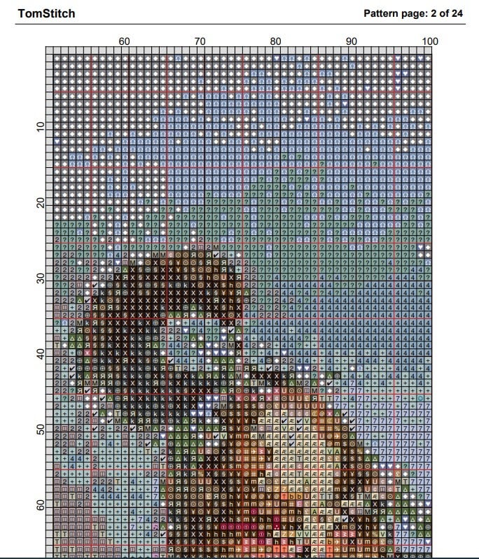 A Battle of Knight Cross Stitch Pattern in Pdf DMC - Etsy