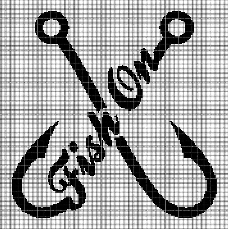 Fish on Silhouette Cross Stitch Pattern in Pdf - Etsy