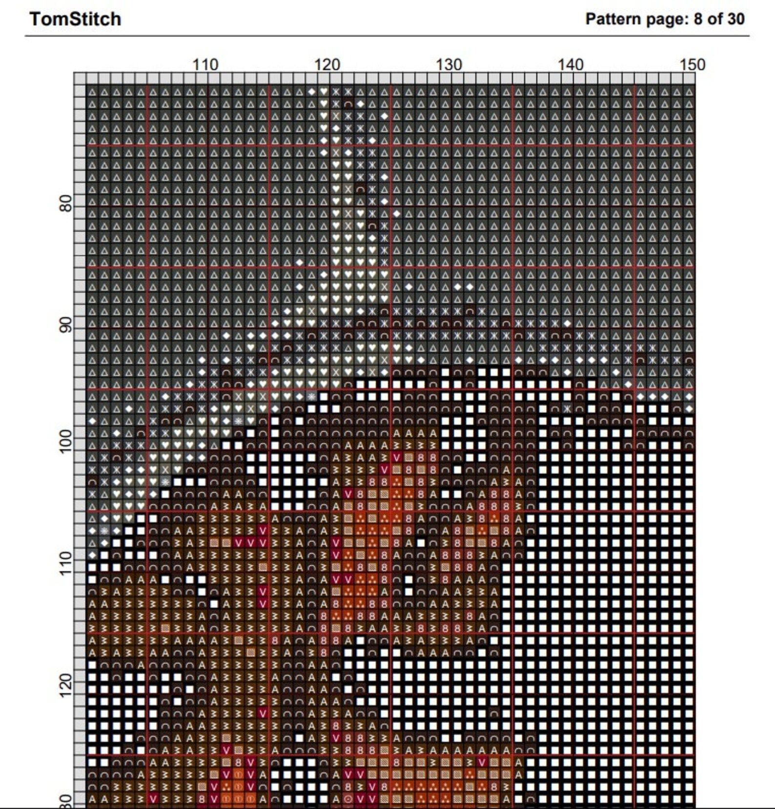 Darth Maul Portrait Cross Stitch Pattern in Pdf DMC - Etsy