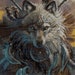 Art Wolf Head Cross Stitch Pattern in Pdf DMC - Etsy