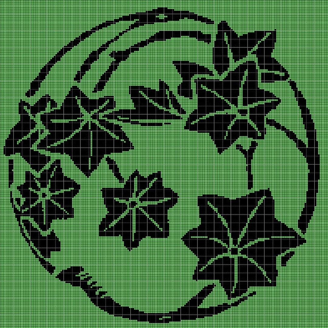 Ivy Silhouette Cross Stitch Pattern in Pdf - Etsy