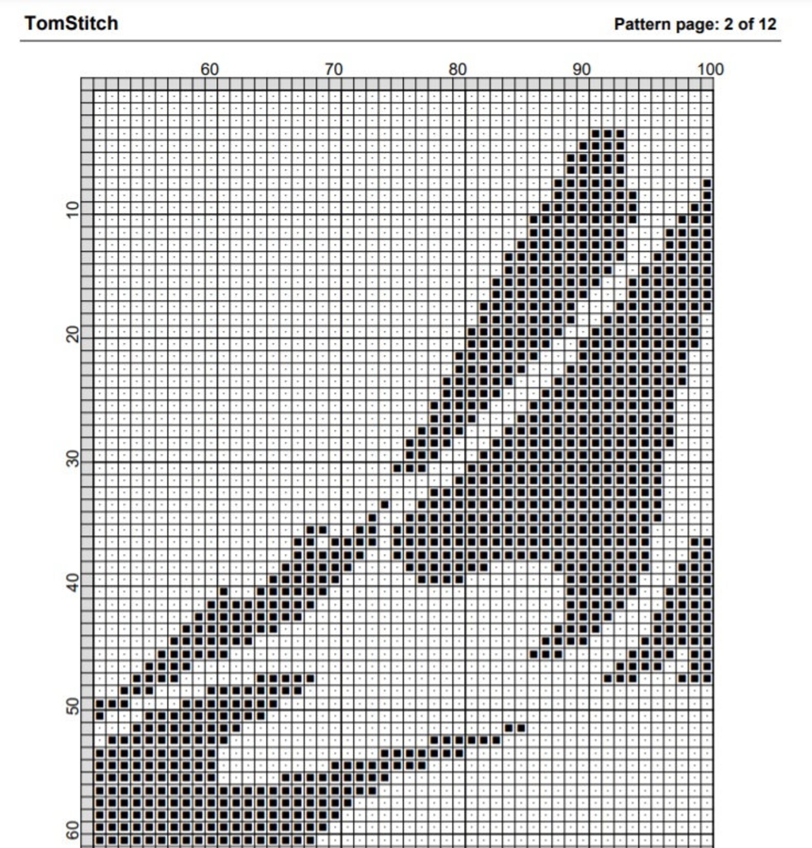 Wolf Head Silhouette Cross Stitch Pattern in Pdf - Etsy