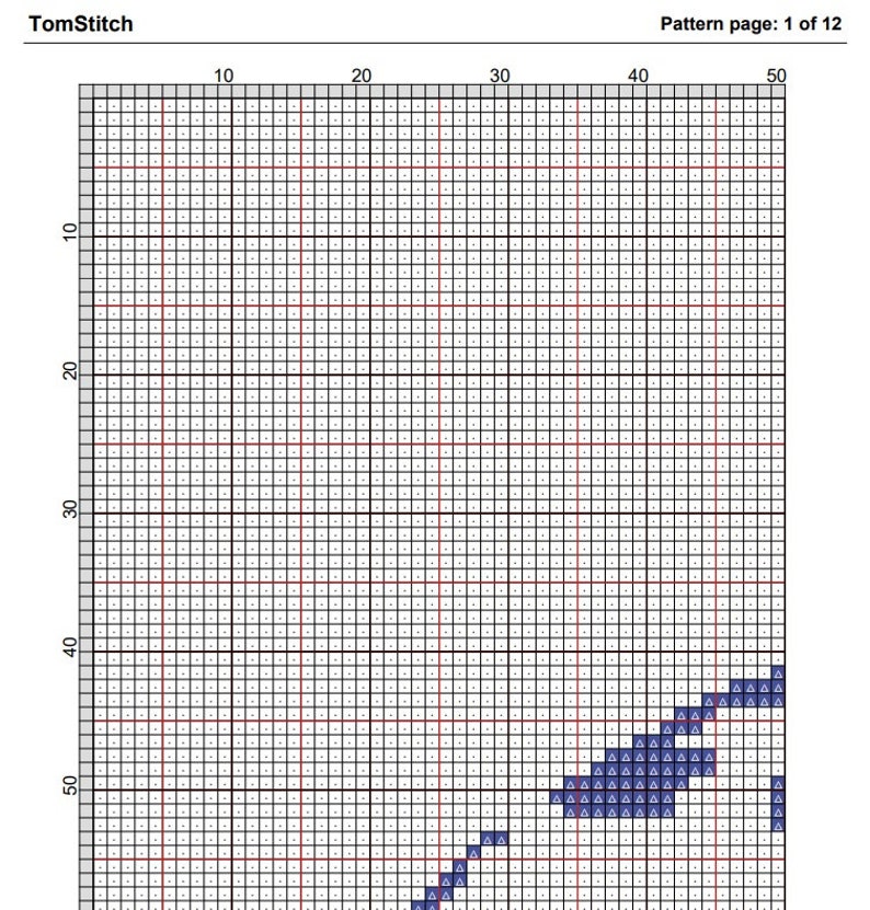 Wave Silhouette Cross Stitch Pattern in Pdf - Etsy