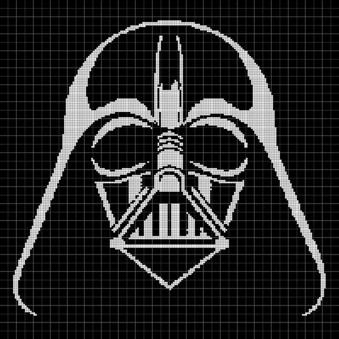 Darth Vader Silhouette Cross Stitch Pattern in Pdf - Etsy UK