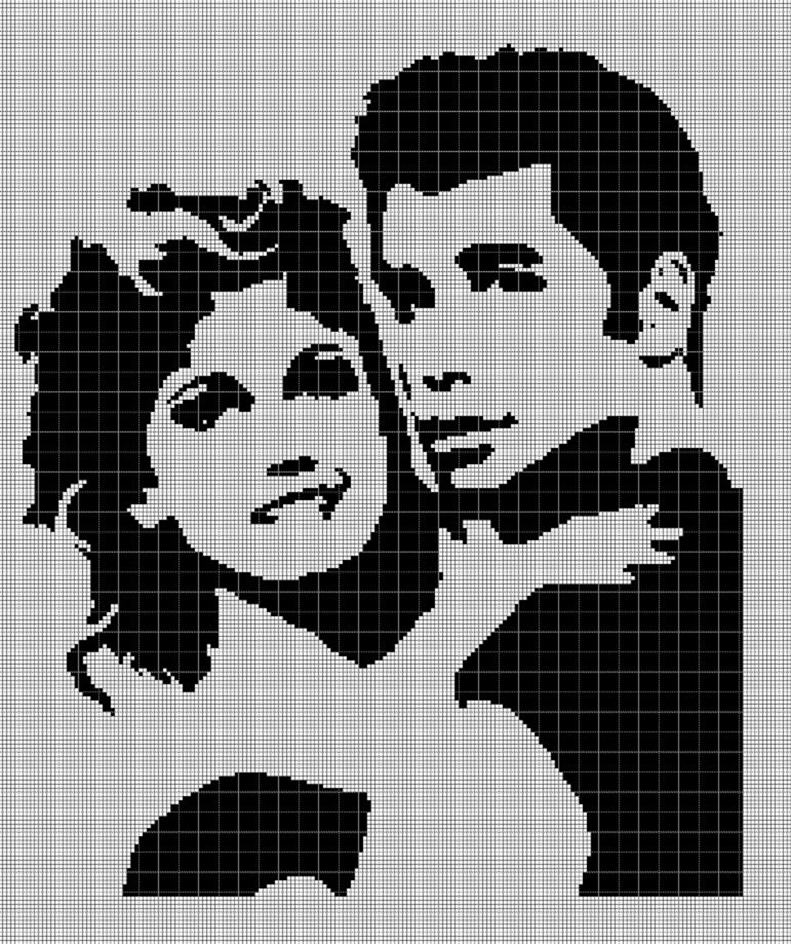 Grease Silhouette Cross Stitch Pattern in Pdf - Etsy