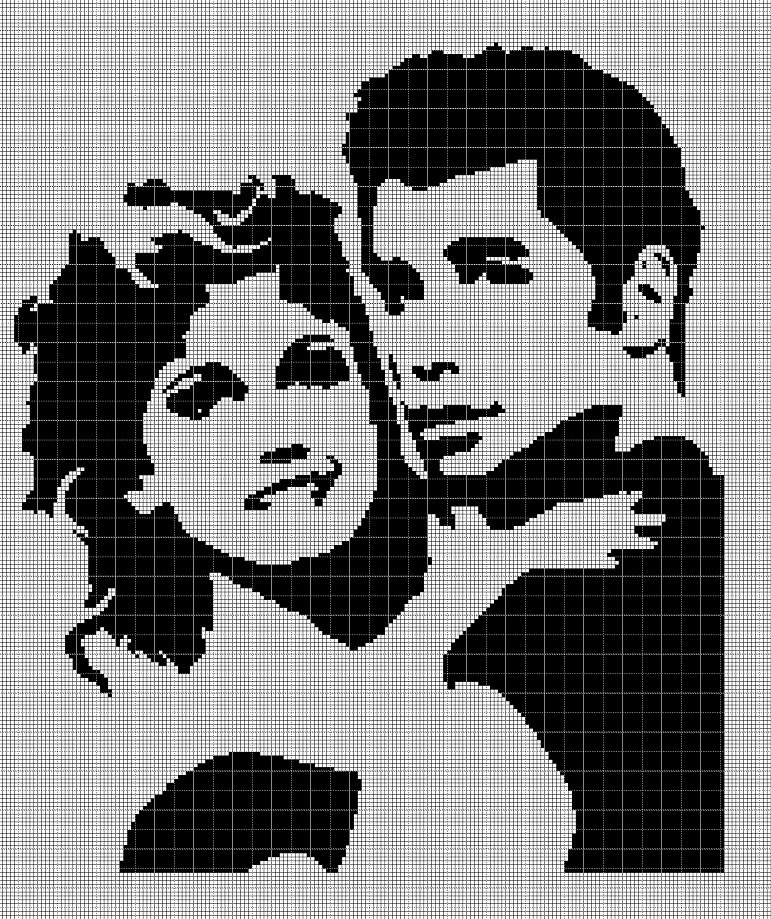 Grease Silhouette Cross Stitch Pattern in Pdf - Etsy
