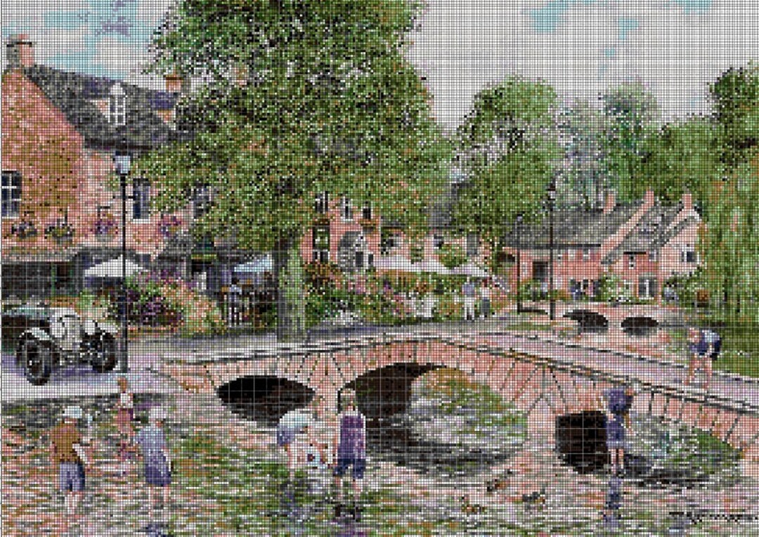 Bridge Cross Stitch Pattern in Pdf DMC - Etsy