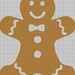 Gingerbread Man Silhouette Cross Stitch Pattern in Pdf - Etsy