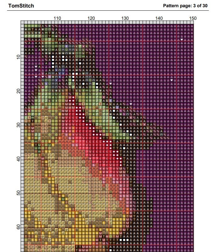 Fanciful Pansy Cross Stitch Pattern in Pdf DMC - Etsy