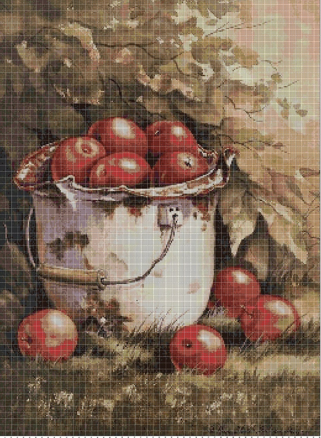 Apples Cross Stitch Pattern in Pdf DMC - Etsy
