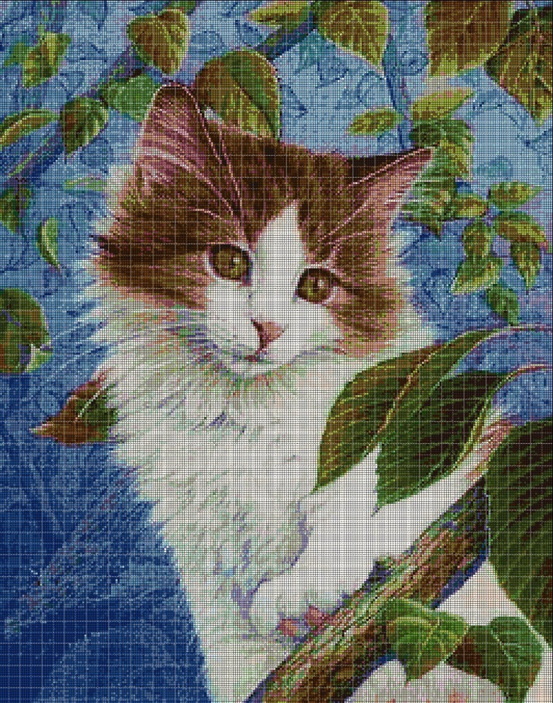 Cat Cross Stitch Pattern in Pdf DMC - Etsy