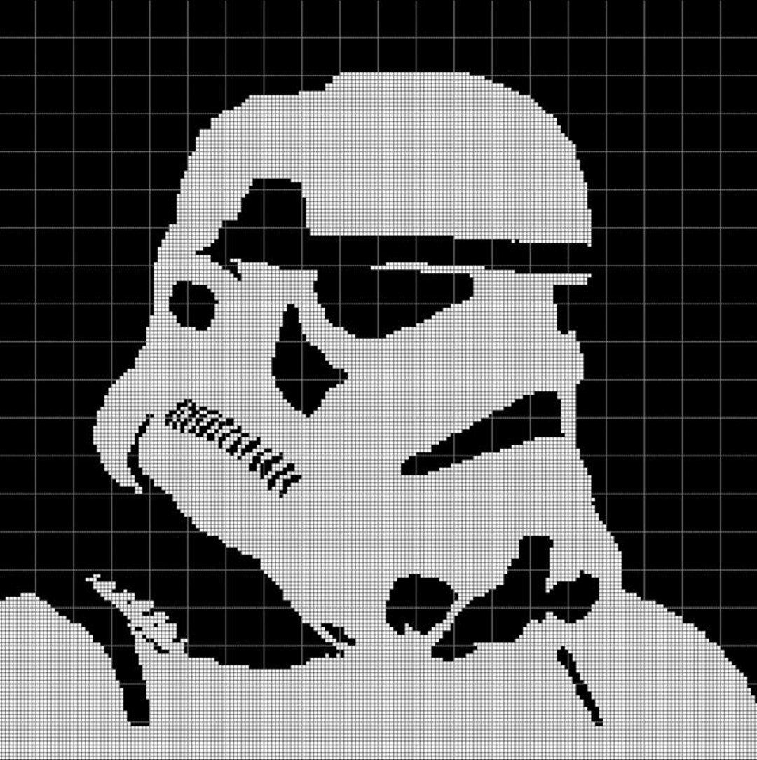 Stormtrooper Silhouette Cross Stitch Pattern in Pdf - Etsy