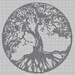 Silver Tree Silhouette Cross Stitch Pattern in Pdf - Etsy
