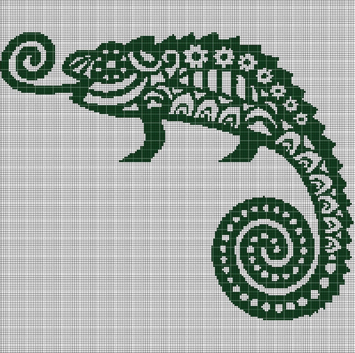 Art Cameleon Silhouette Cross Stitch Pattern in Pdf - Etsy