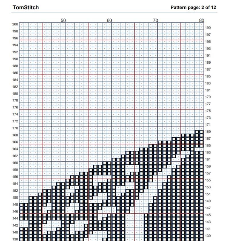 CROCHET! Fish Crochet Afghan Pattern Graph - Etsy