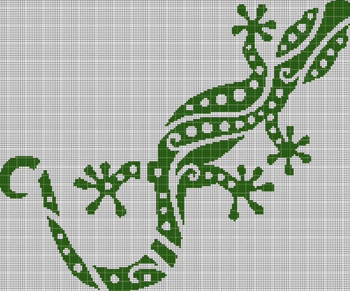 Lizard Silhouette Cross Stitch Pattern in Pdf - Etsy