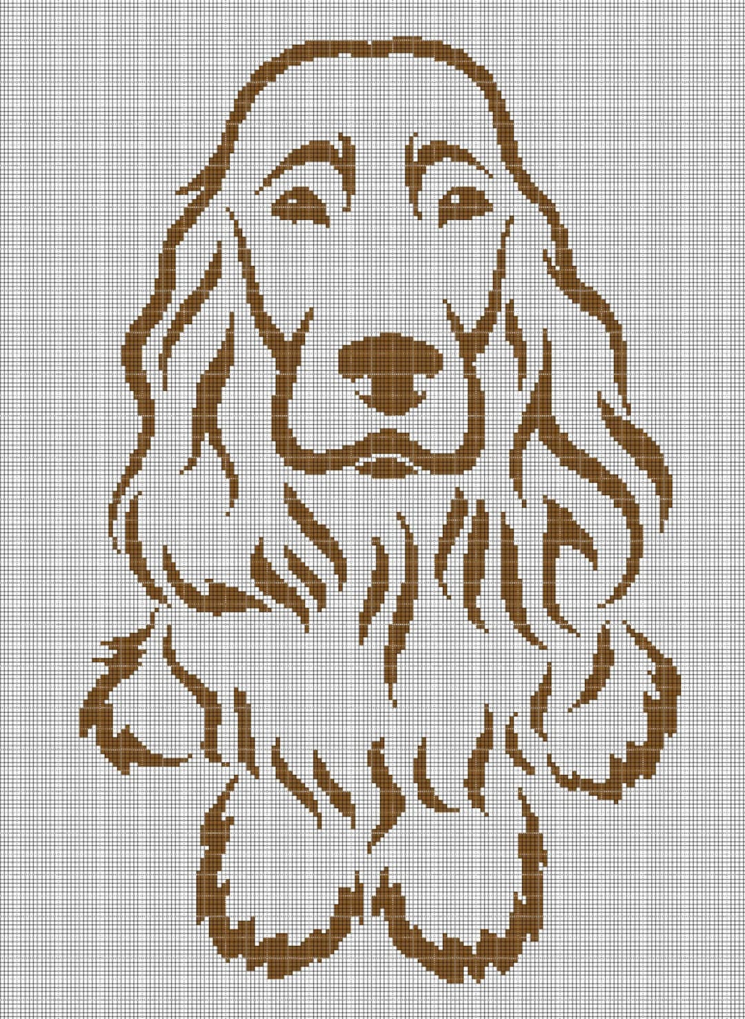 Spaniel Silhouette Cross Stitch Pattern in Pdf - Etsy