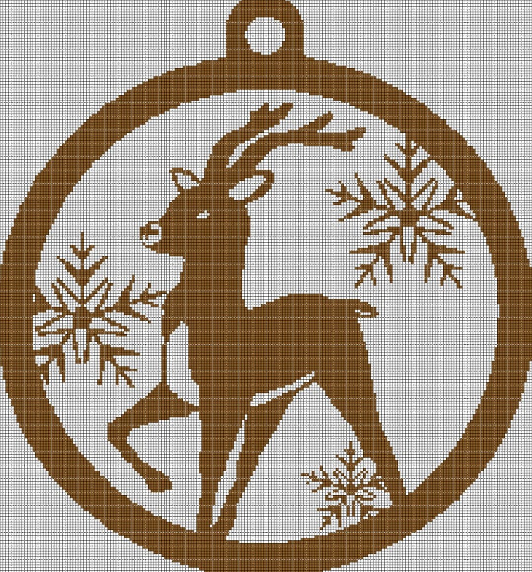 Rudolph Silhouette Cross Stitch Pattern in Pdf - Etsy