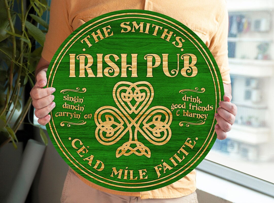 Personalized Irish Round Wooden Sign, St. Patrick's Day Decor, Irish ...