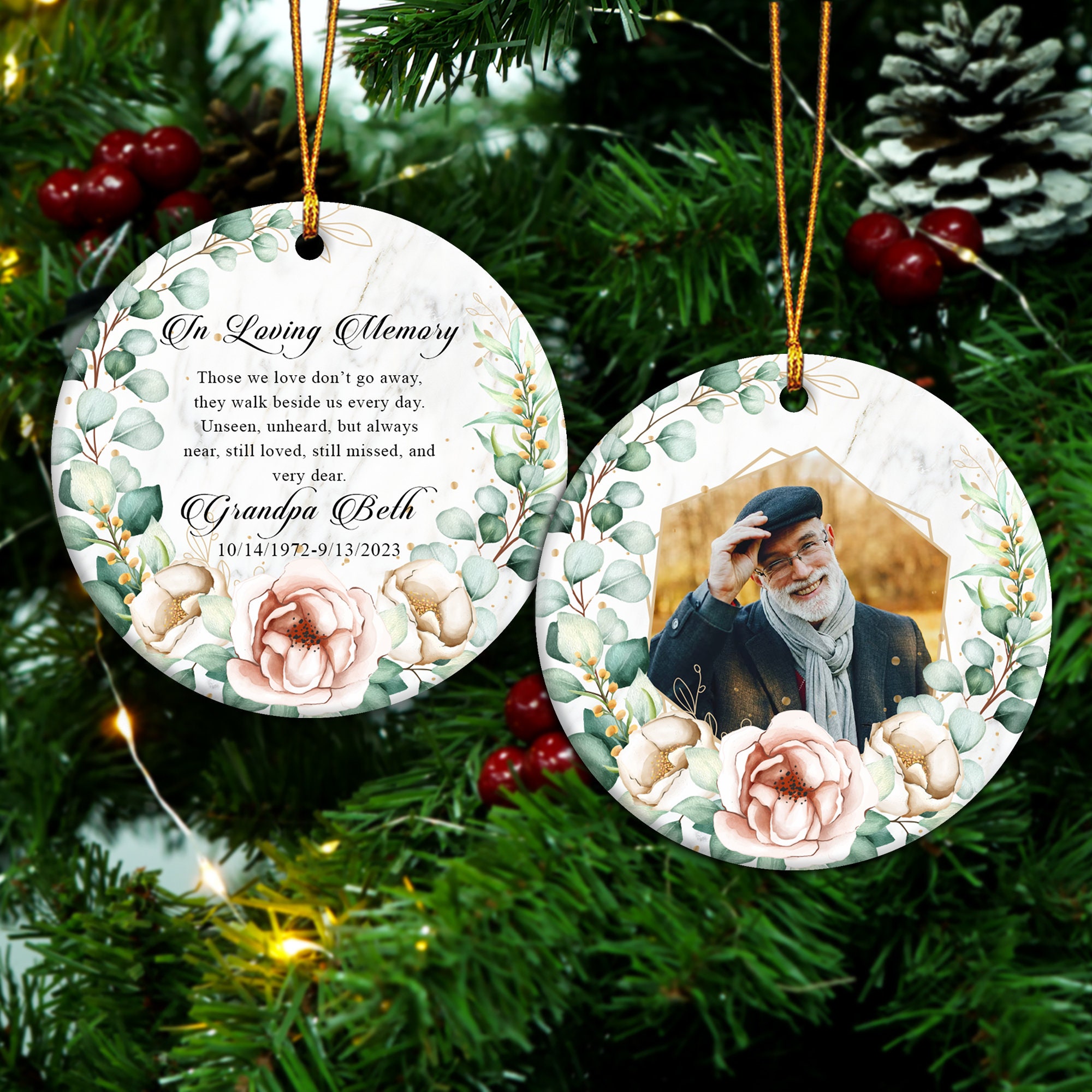 Custom Dad Remembrance Ornament Dad in Heaven Personalized Christmas ...